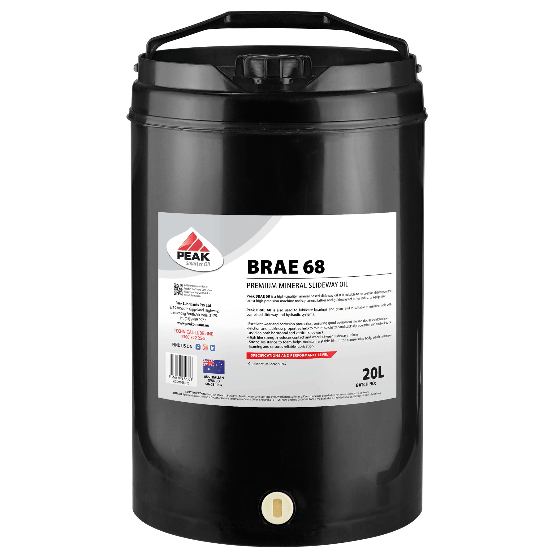 PEAK BRAE 68 Slideway Oil – Toolprocure Australia Pty Ltd